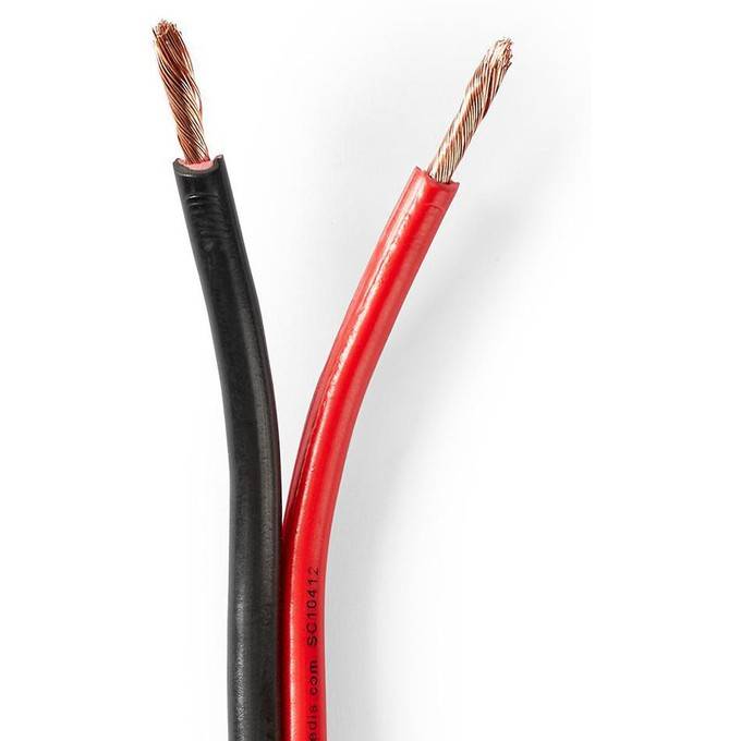 SPEAKER CABLE 2CORE 2.5mm CCA BLACK RED - JAC-MAT - Sales & Service