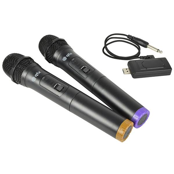 QTX DUAL USB HANDHELD MIC UHF WIRELESS SYSTEM 171.800QX - JAC-MAT ...
